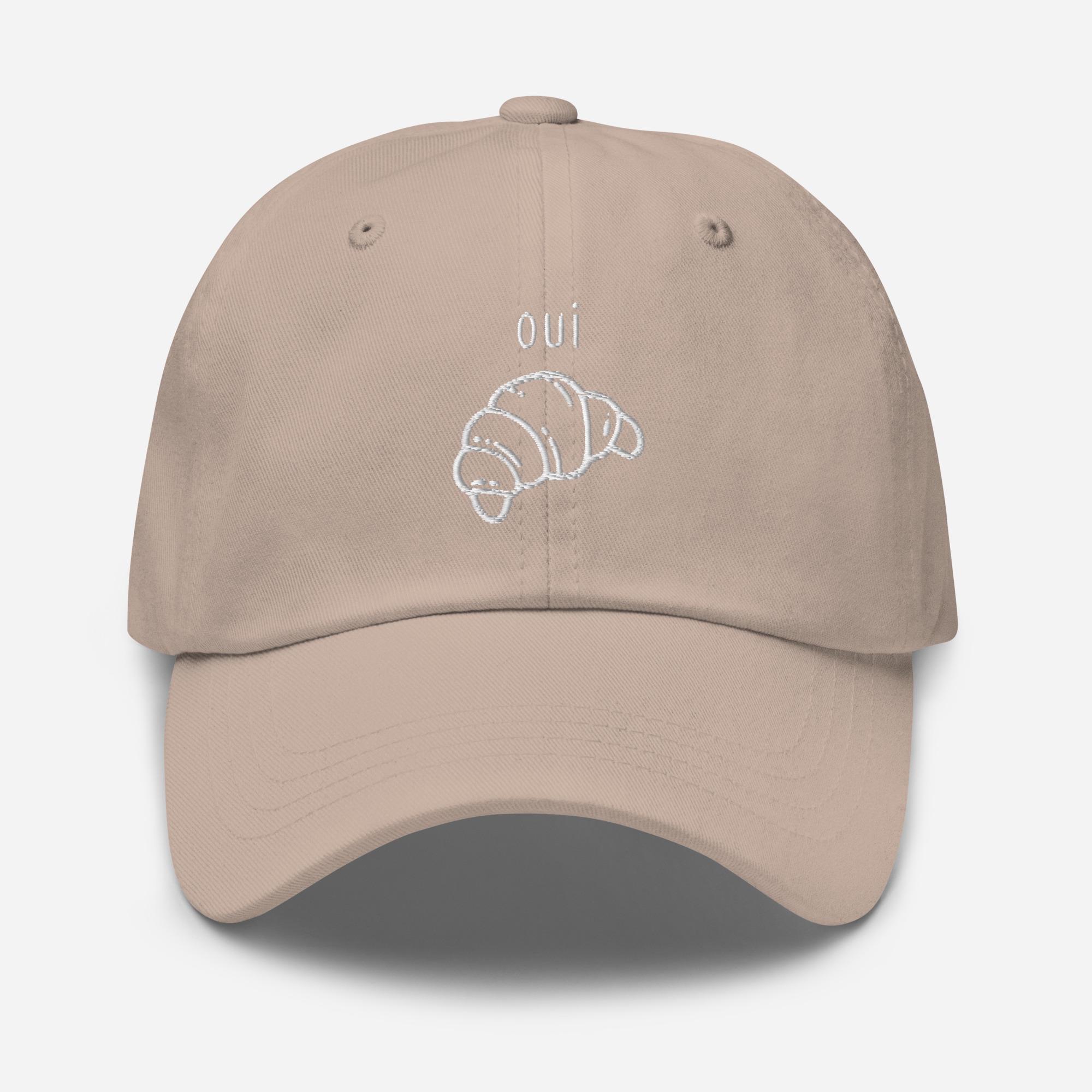 OUI CROISSANT | Croissant Embroidered Cap | Casual Baseball Cap ...