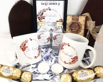Luxury Personalised Couples Hamper Box Islamic Gift Husband Wife Nikah ...