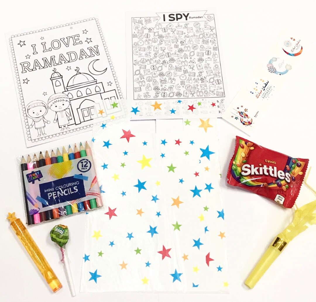 Ramadan Goodie Bag Colour in Activity Colouring Ramadan Mubarak Gift ...