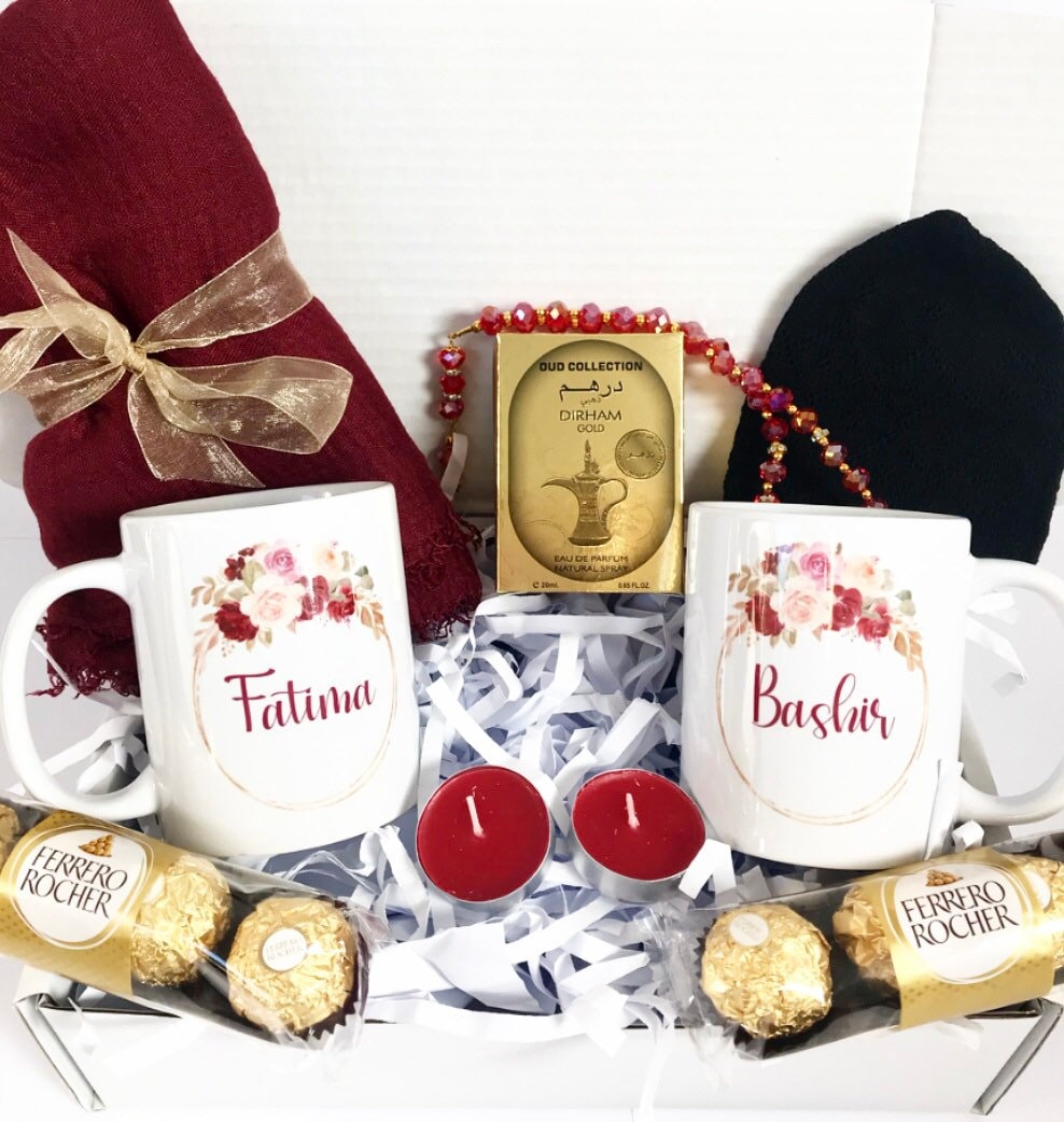 Luxury Personalised Couples Hamper Box Islamic Gift Revert Modest ...