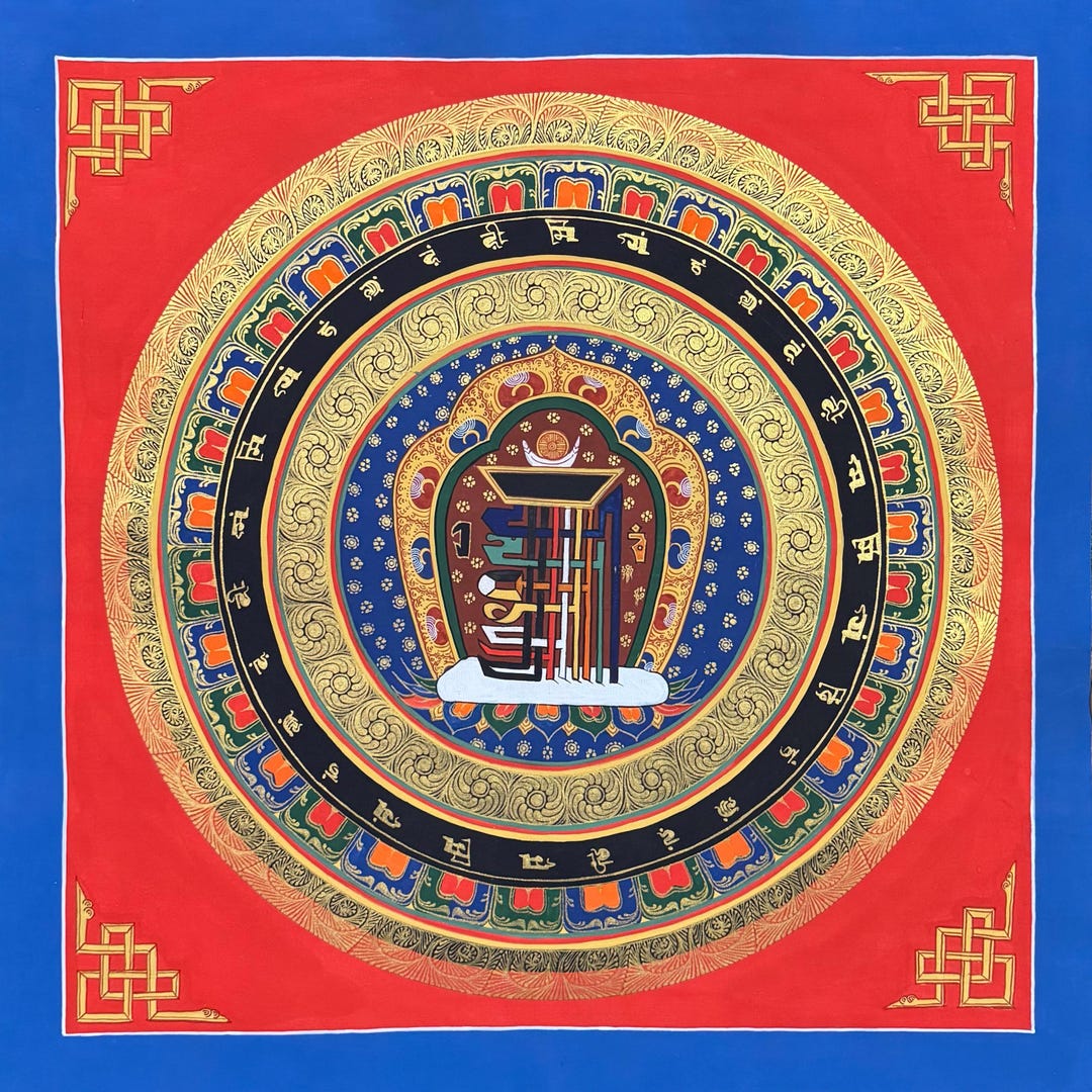 Kalachakra Mandala Thangka Art, the Tenfold Powerful One Mandala - Etsy
