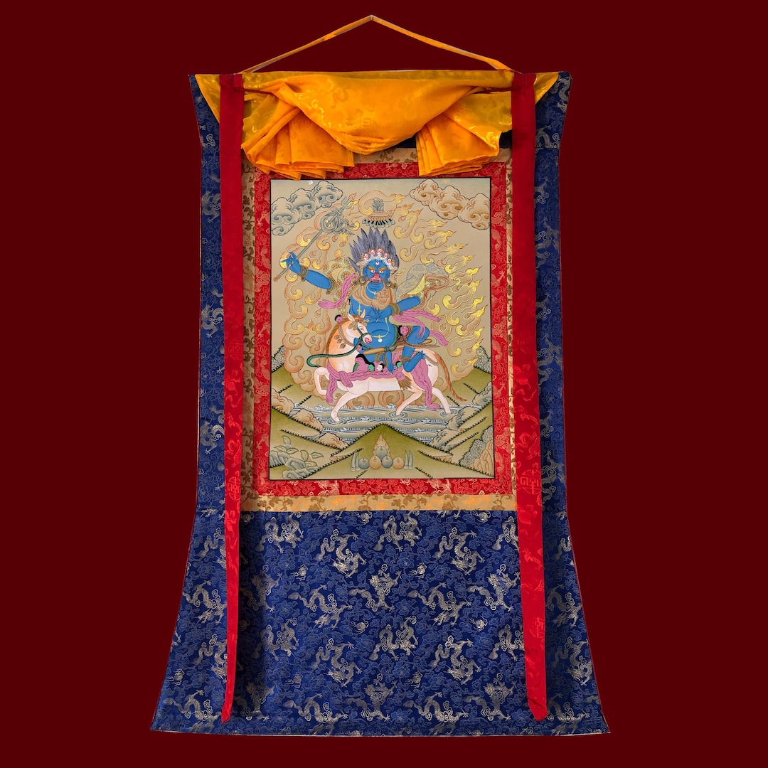 Palden Lhamo Thangka, Dharma Protector, Handmade Thangka on Cotton ...