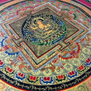 Hand-painted Manjushree Mandala Thangka Painting, Best for Meditation ...