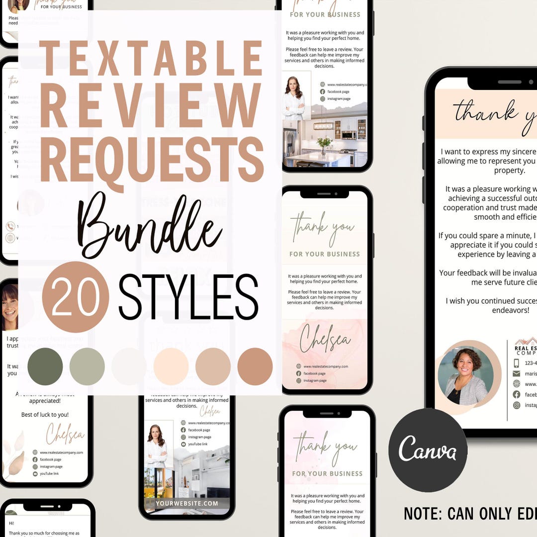 Text Template Real Estate Agent Marketing, Text Message Review Request ...