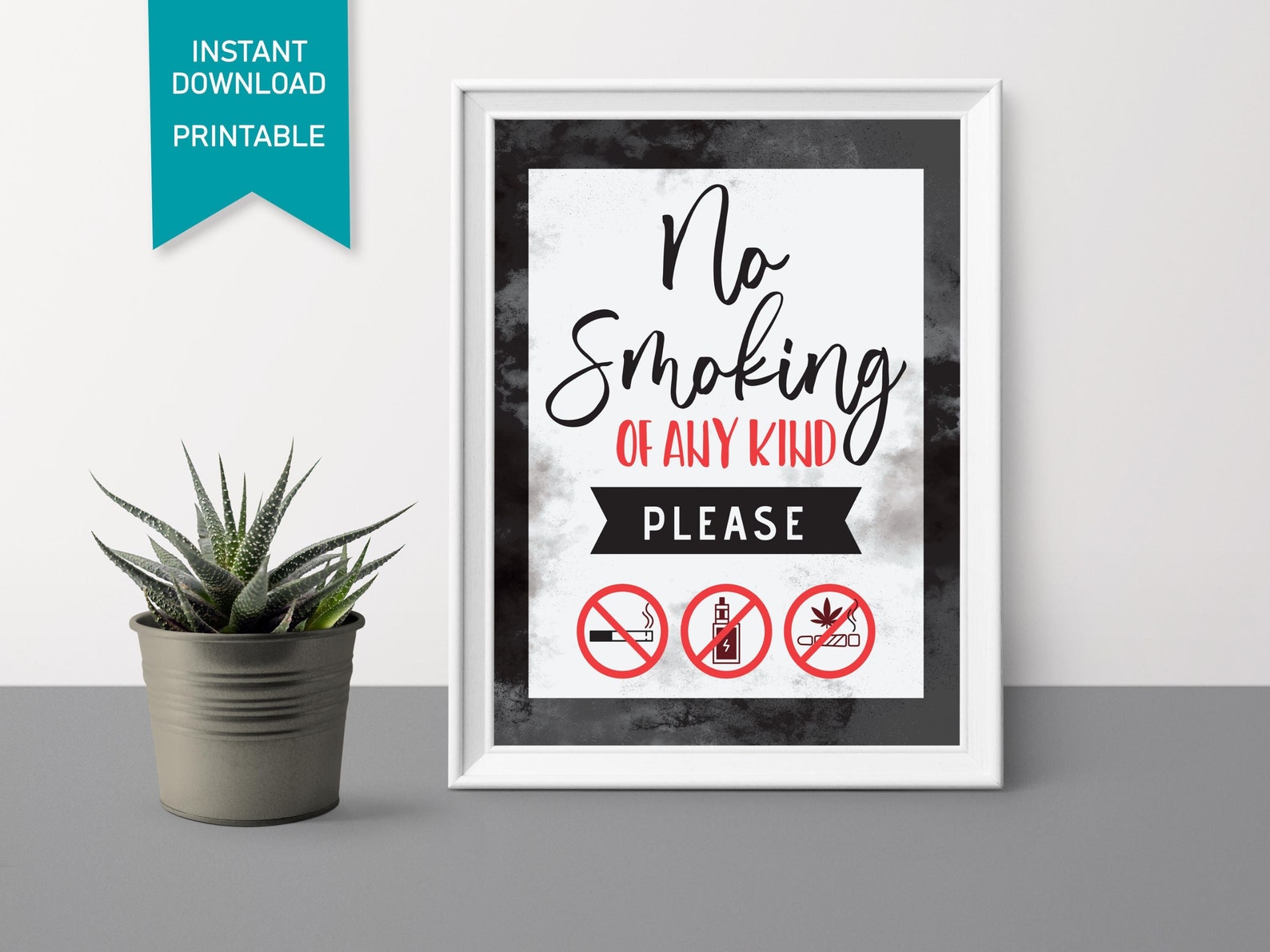 Airbnb Signs | No Smoking Signs Bundle Air Bnb Signage | Air Bnb Host ...
