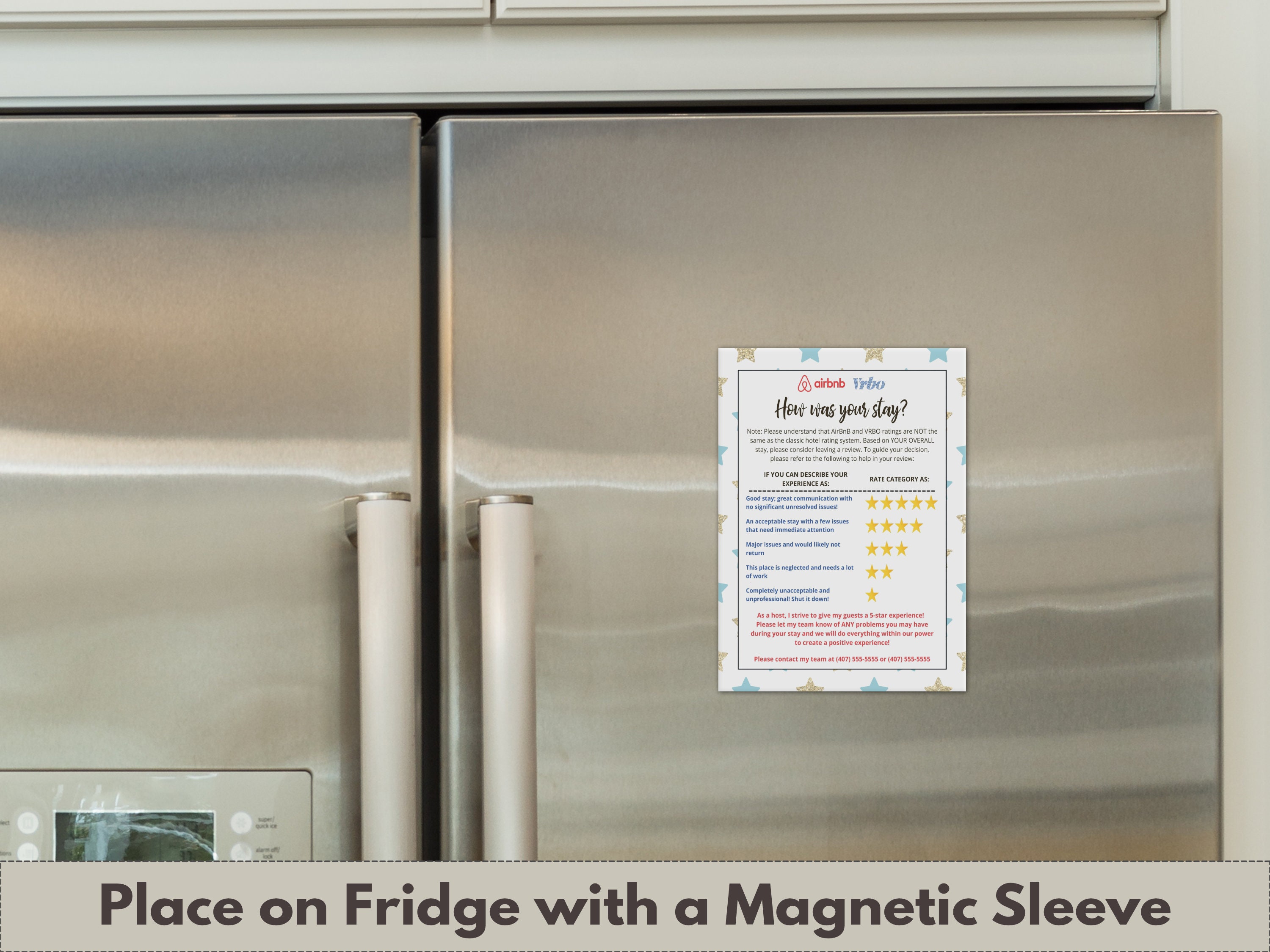 Airbnb Review Sign Printable (editable) | Airbnb Star Ratings, Airbnb ...