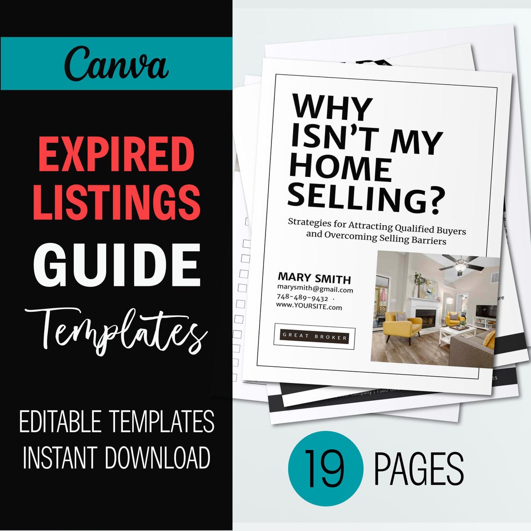 Expired Listing Guide, Sellers Guide, Canva Template for Realtors ...