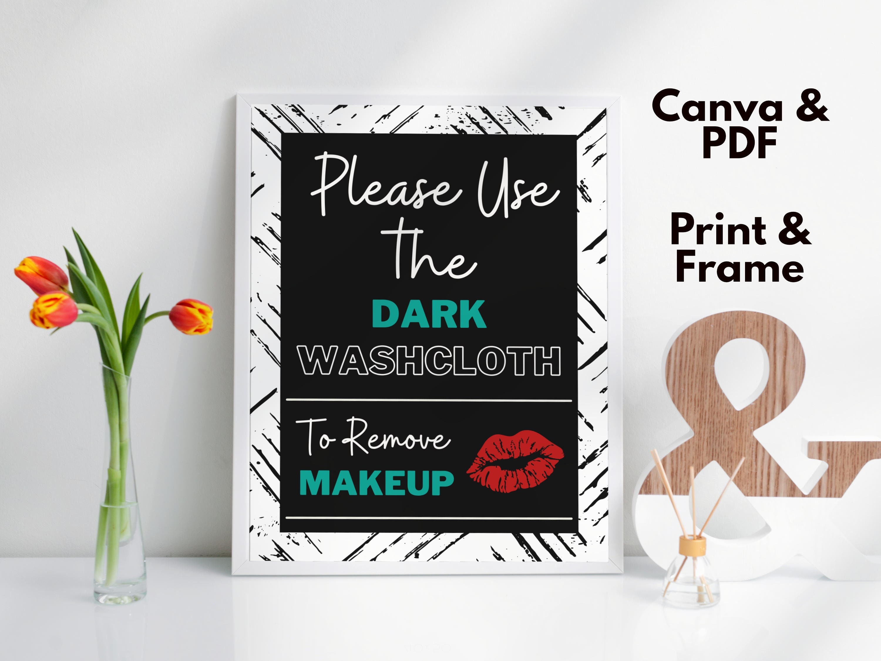 Airbnb Signs Makeup, Canva Template Instant Download Printable Airbnb ...