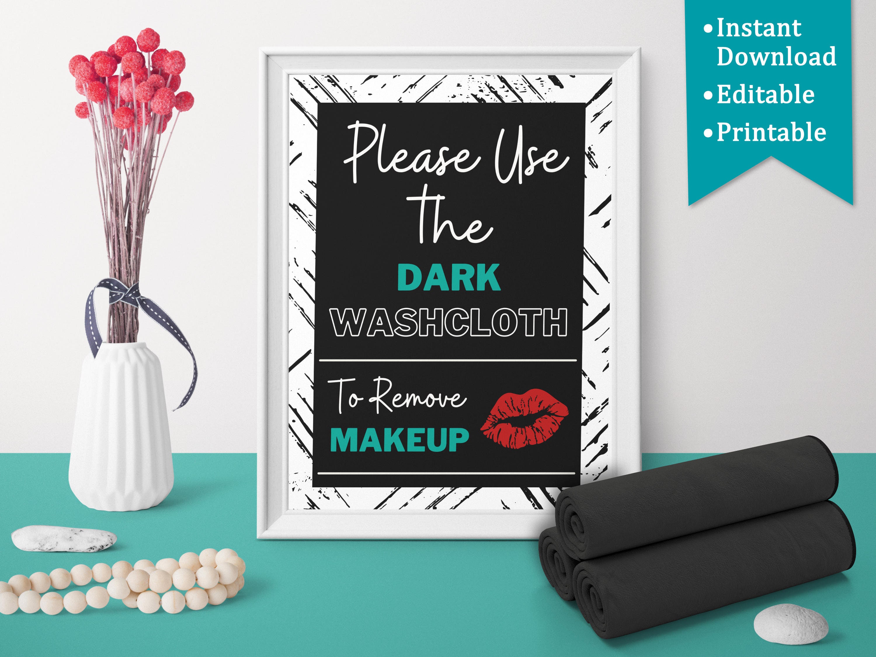 Airbnb Signs Makeup, Canva Template Instant Download Printable Airbnb ...