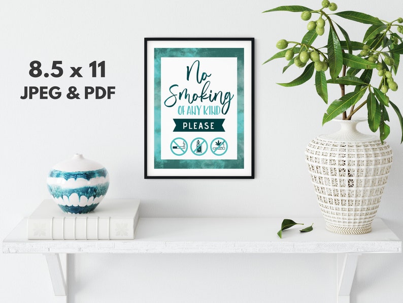 Airbnb Signs No Smoking Signs Air Bnb Signage Air Bnb - Etsy