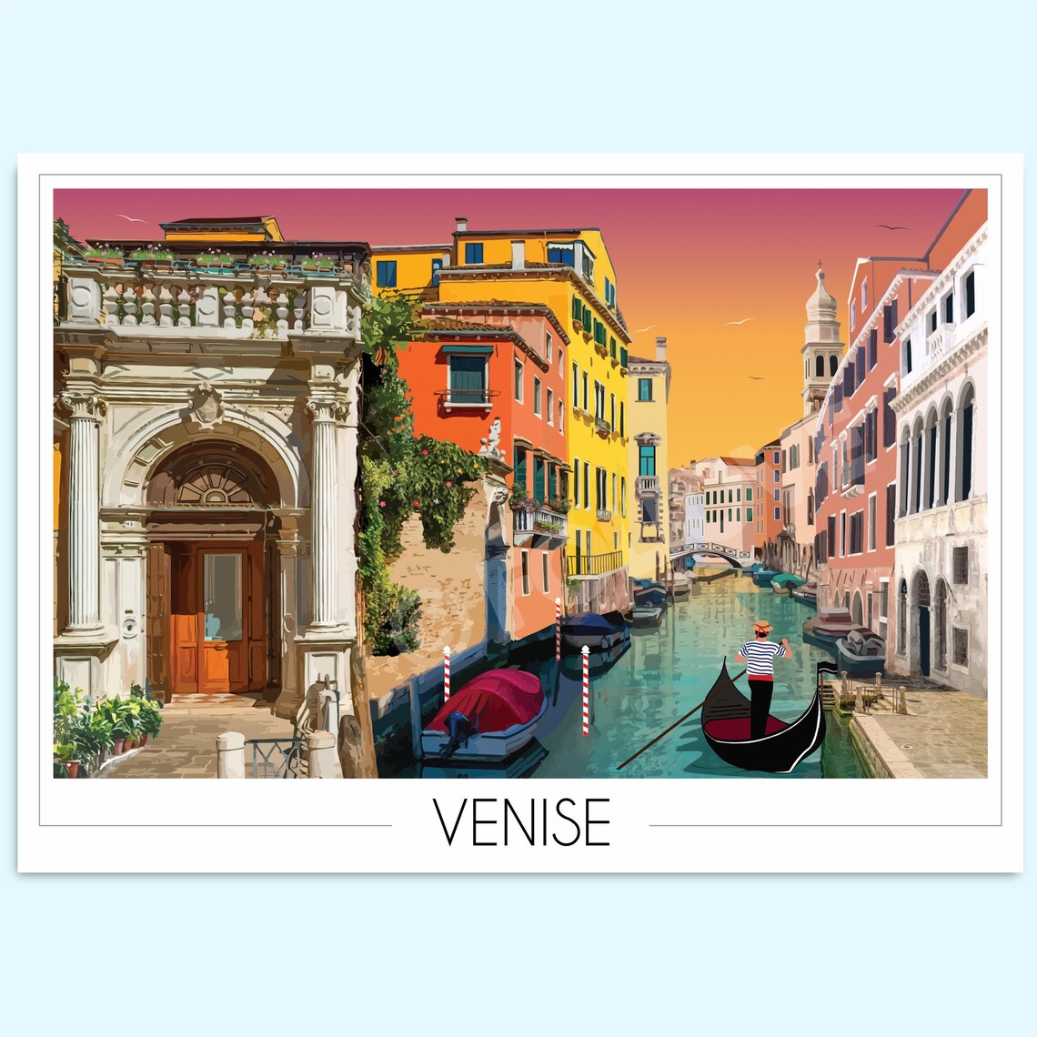 Venice Travel Poster Venice Print Travel Poster Venice - Etsy
