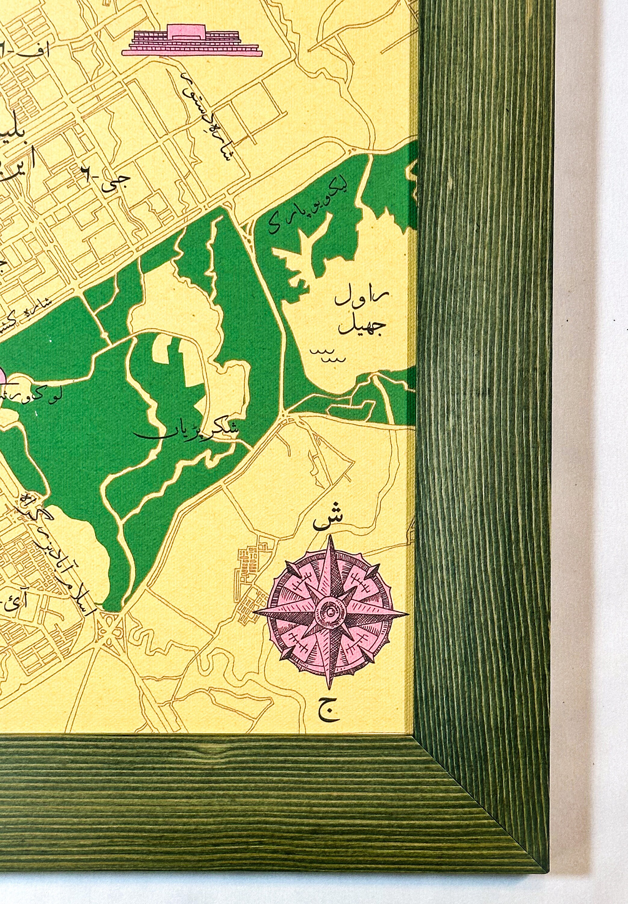 Urdu Map of Islamabad, Pakistan - Etsy