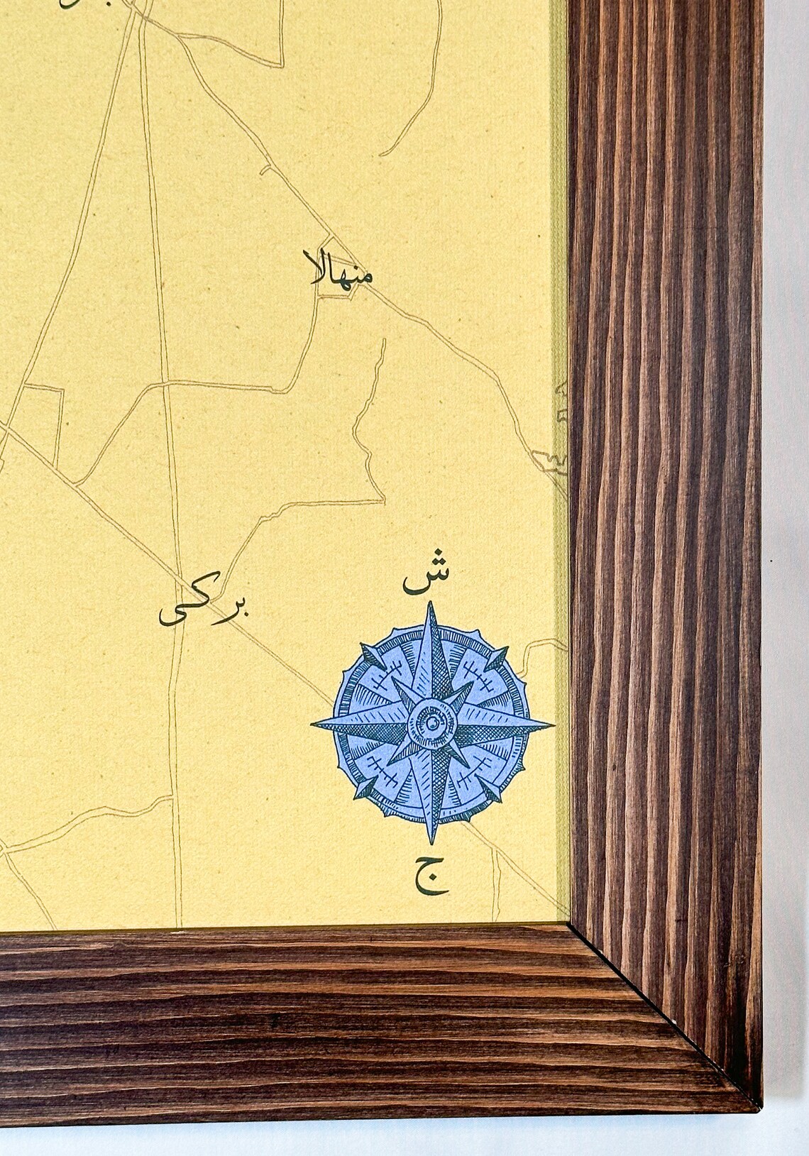 Urdu Map of Lahore, Pakistan - Etsy