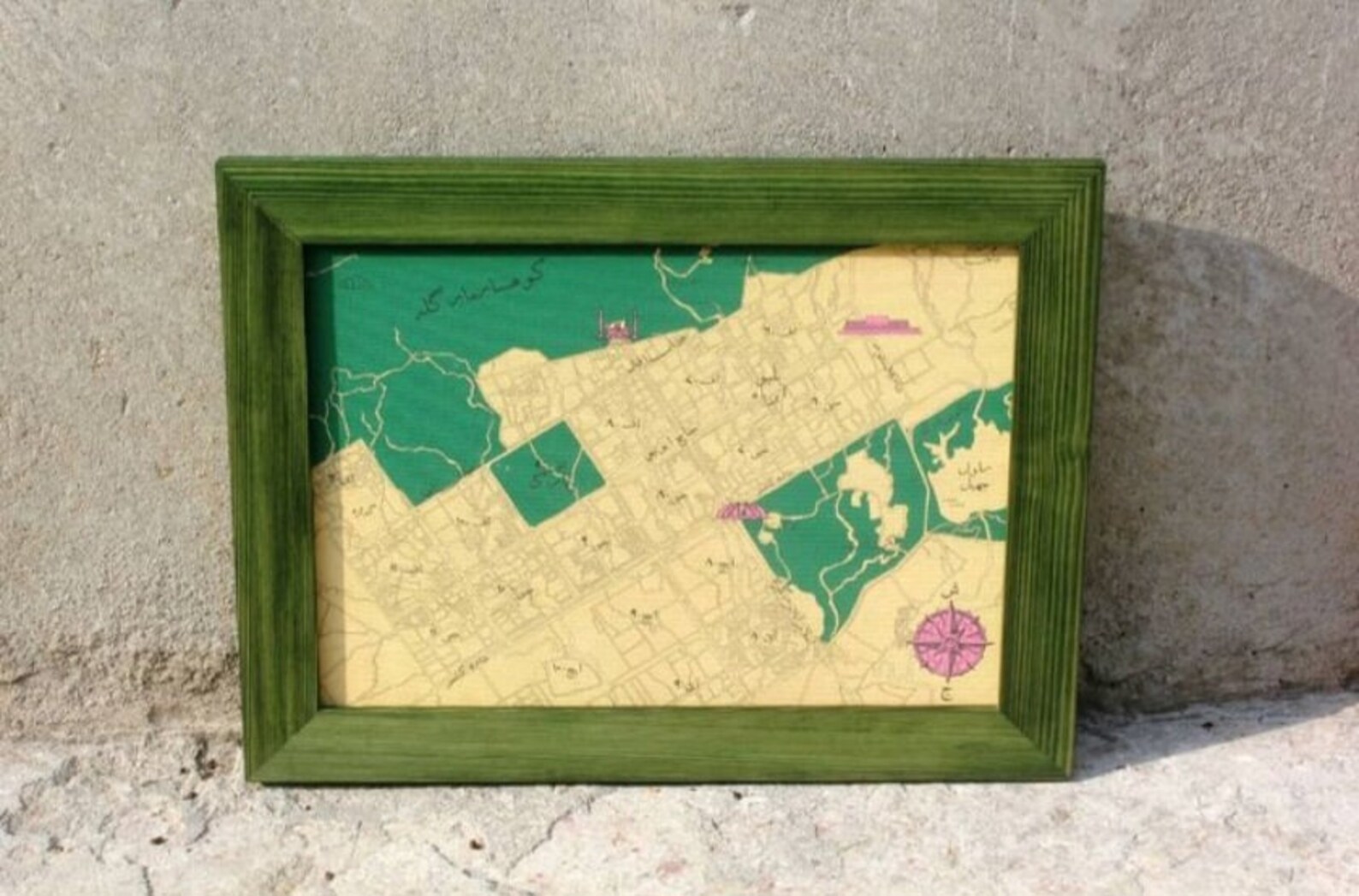 Urdu Map of Islamabad, Pakistan - Etsy
