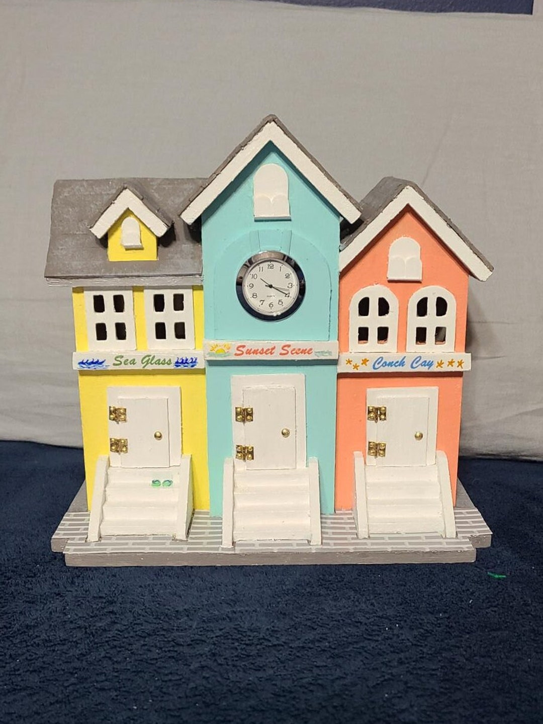 Wood Quartz Battery Clock Beach Time Ocean View Sea Townhomes - Etsy