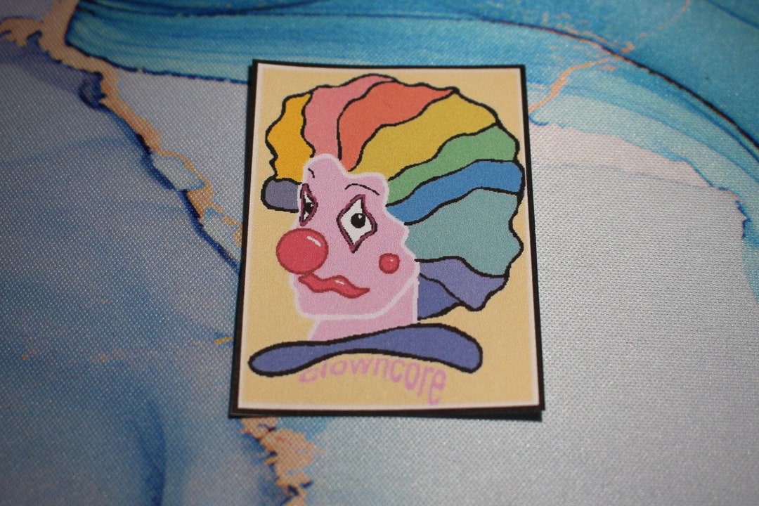 Pastel Cute Clowncore Clown Meme Matte Sticker - Etsy