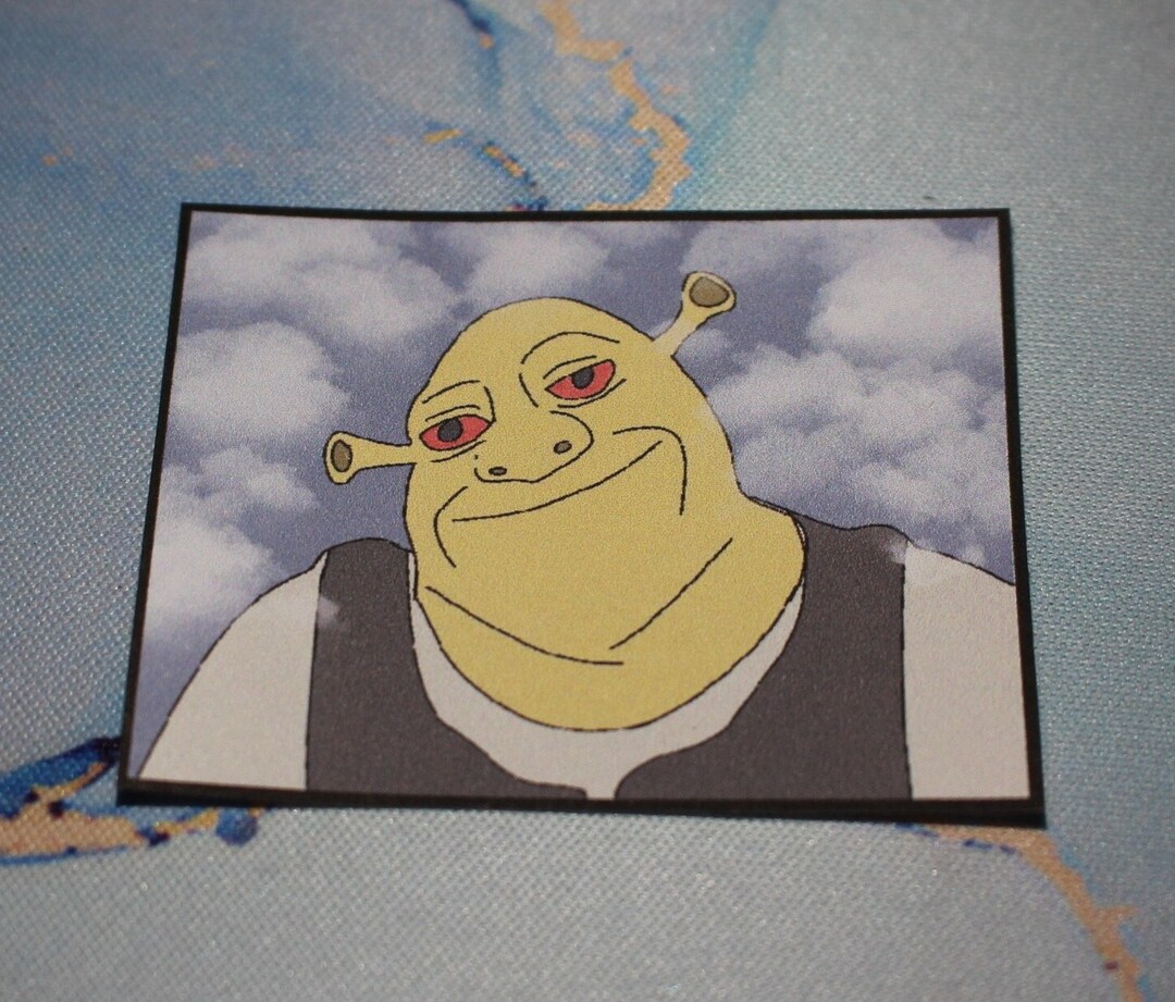 Funny Crying/high Shrek Meme Matte Sticker - Etsy