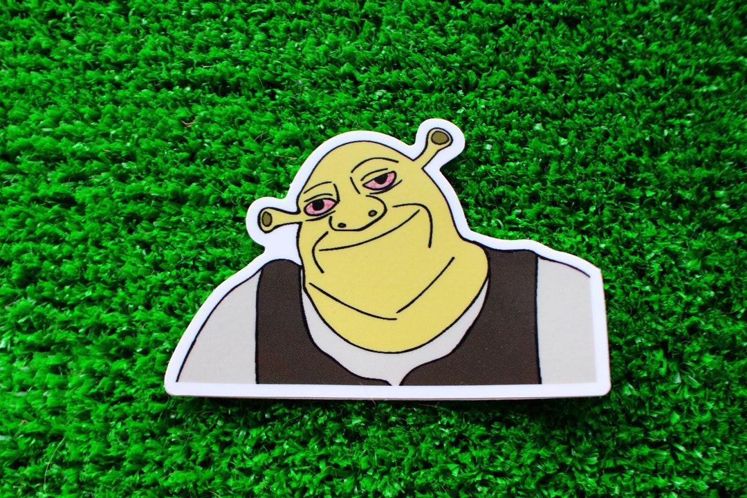 Funny High Shrek Anime Meme Glossy Vinyl Waterproof Sticker - Etsy