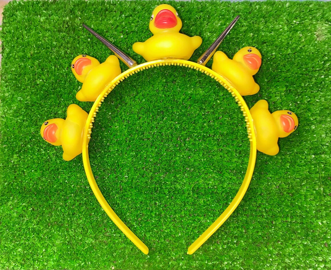 Cute Decora / Harajuku Headband Yellow Ducks With Spikes - Etsy