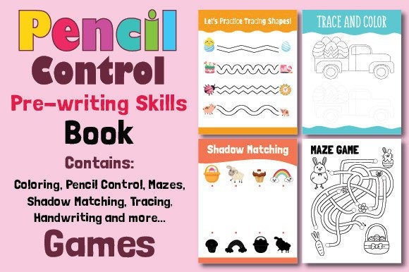 Pencil Control Tracing Workbook for Kids | 50 Printable Pages of ...