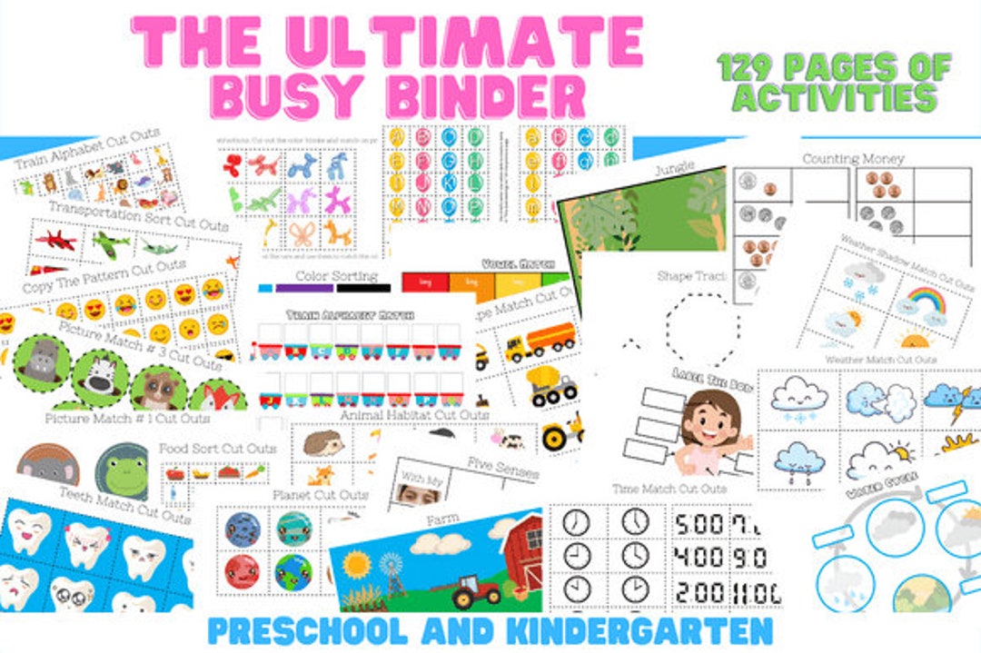 120+ Printable Pages Busy Binder | Ultimate Preschool & Kindergarten ...