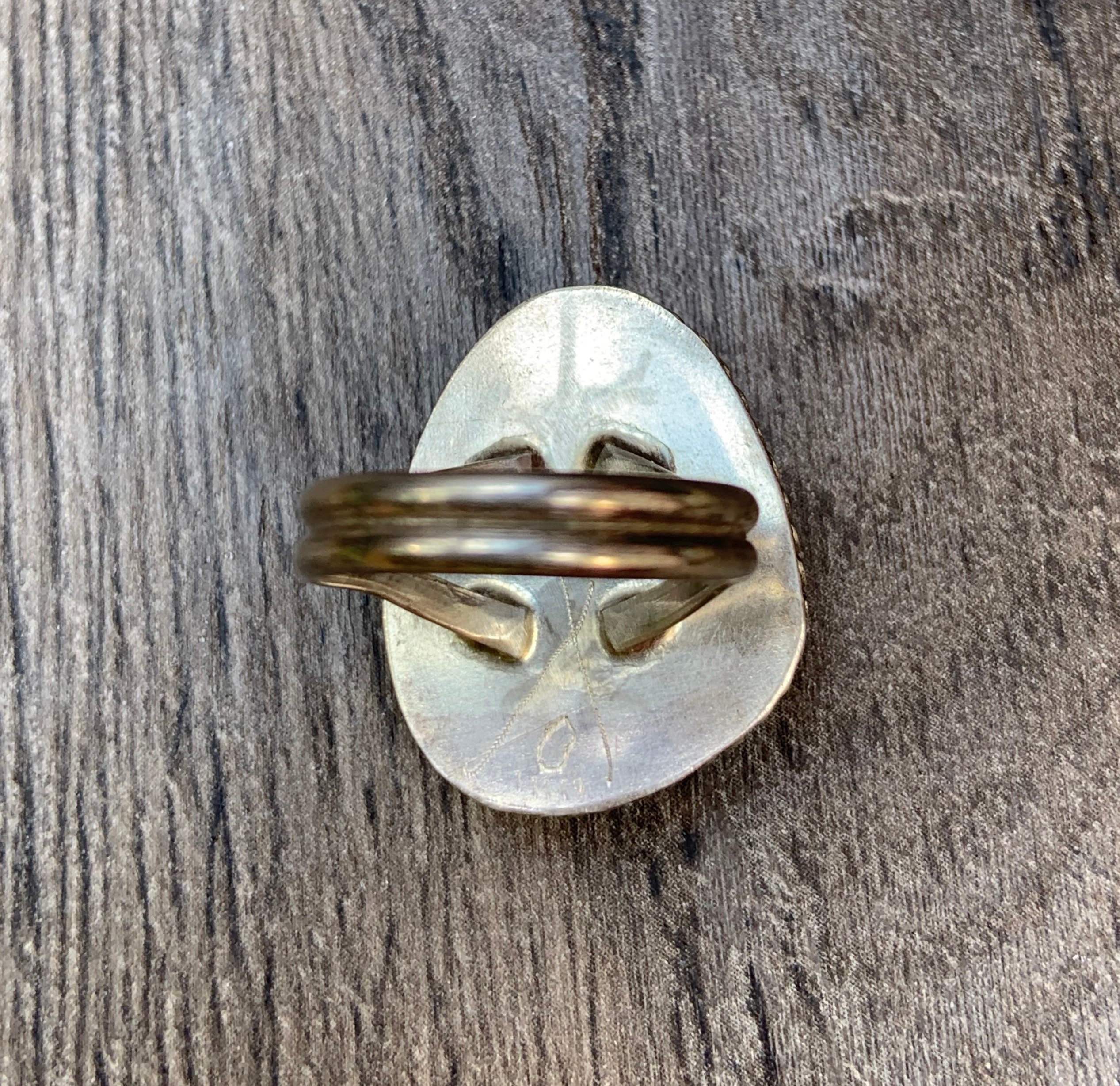 Anillo nativo americano turquesa y plateado con borde de - Etsy España