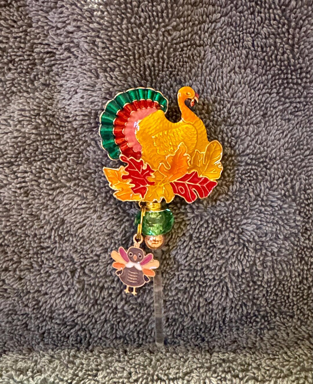 Ceramic Tree Topper, Turkey Heavy and Large. Free Shipping. Stem is 1/8 ...