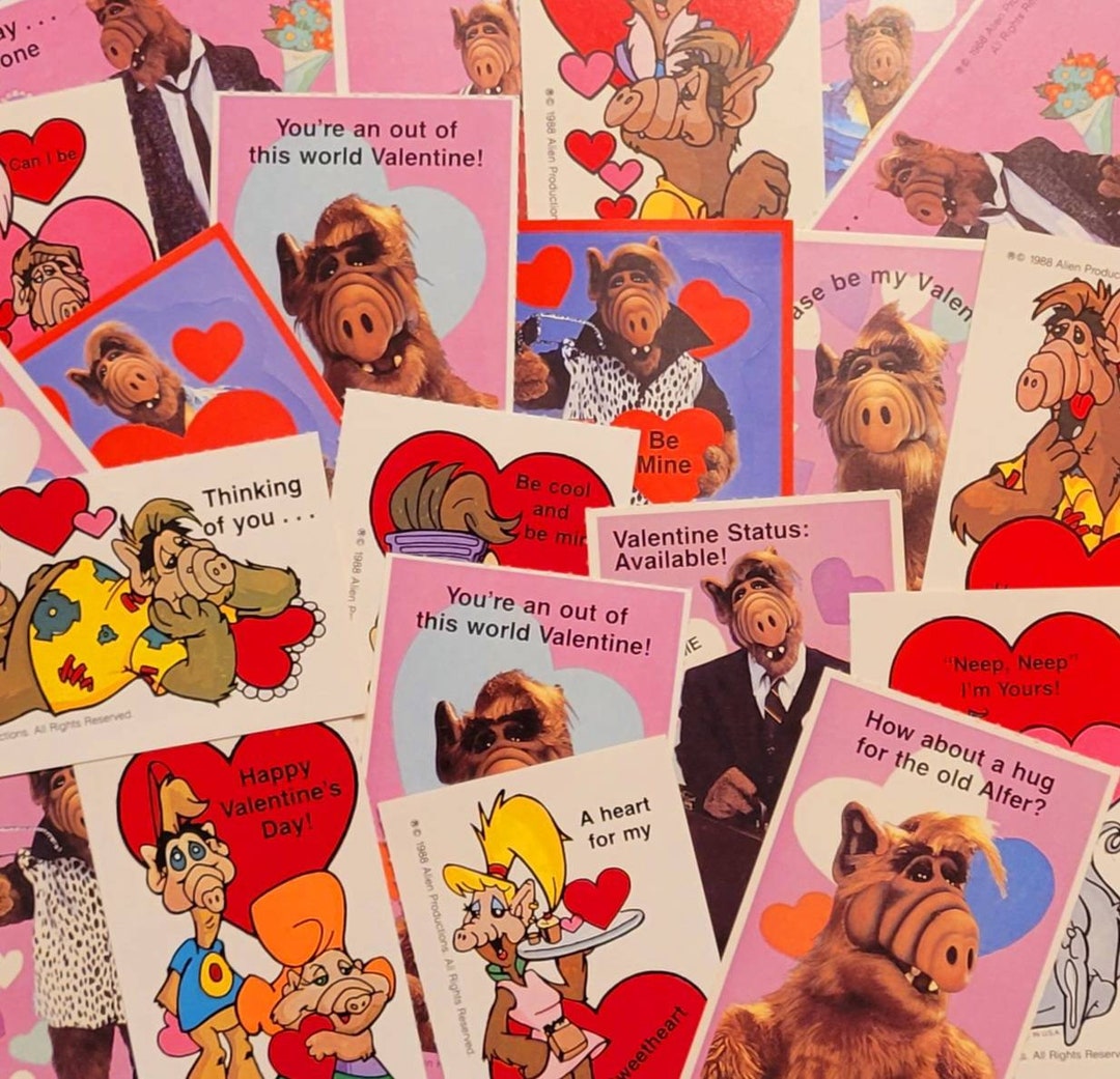 Vintage 80s Valentine's Day Cards Pack - Etsy
