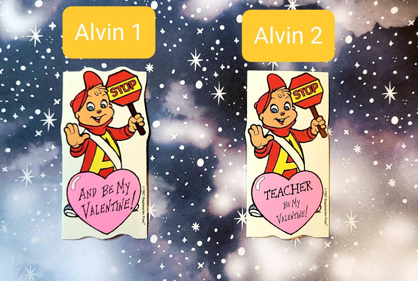 1980s Vintage Alvin & the Chipmunks Valentine's Day Cards - Etsy Canada