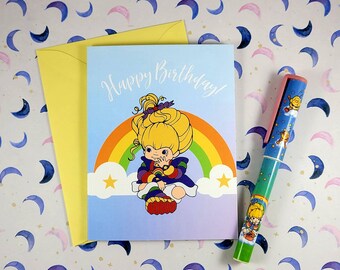 Rainbow Brite Birthday Card - Etsy