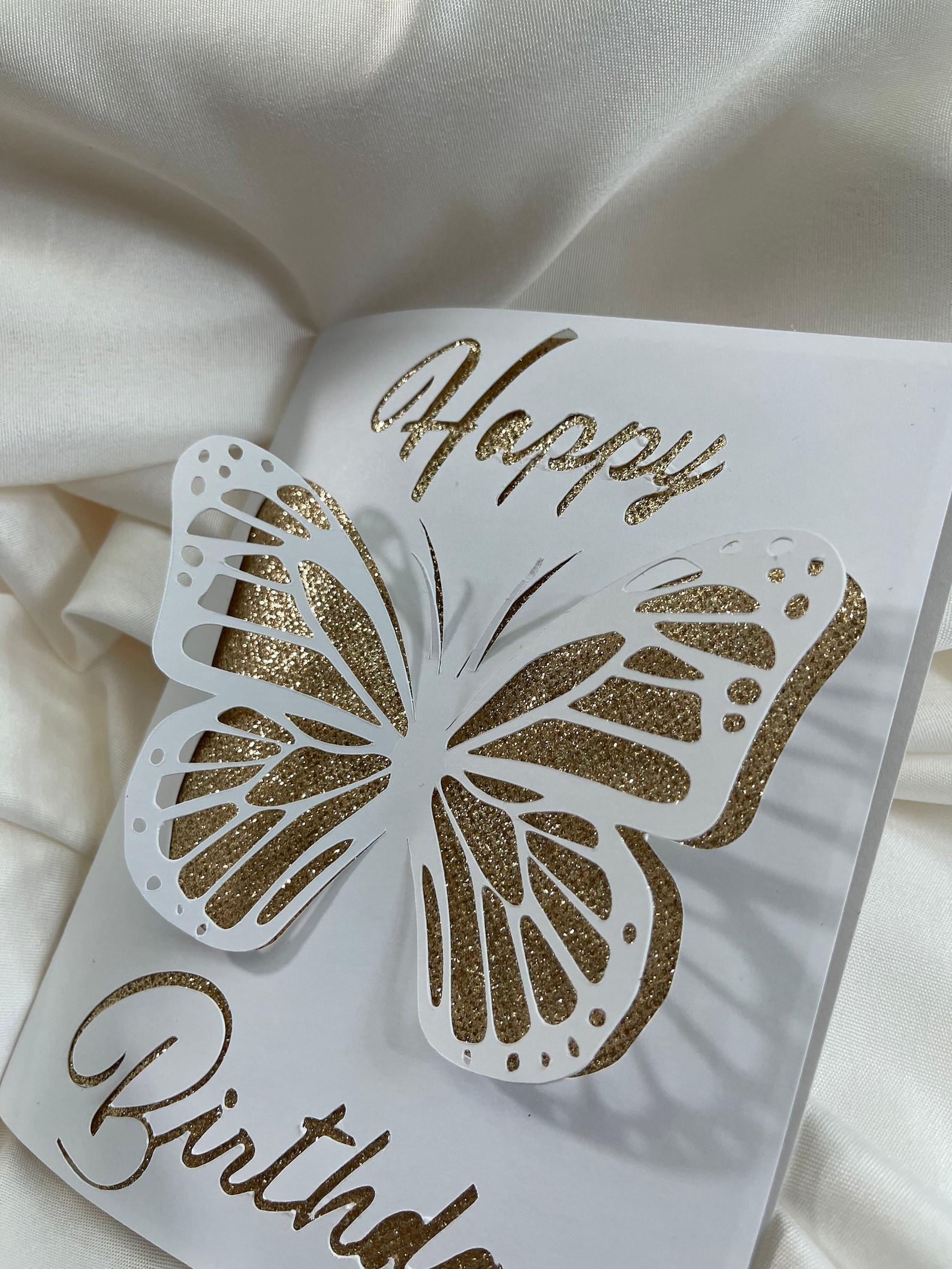 Cricut Birthday Butterfly Card Template PNG & SVG File Instant Download ...