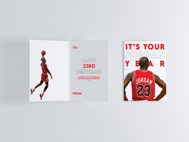 It's Your Jordan Year 23rd Birthday Card PNG & PDF File Instant ...