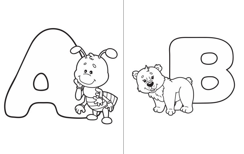 26 Alphabet Coloring Pages - Etsy