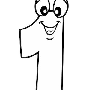 10 Number Coloring Pages - Etsy