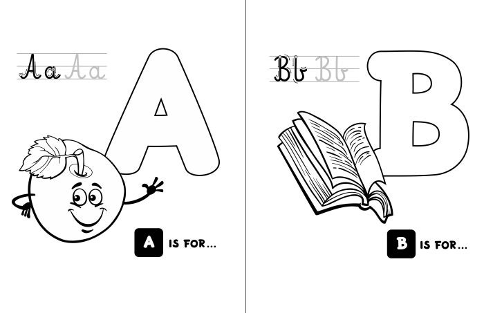 26 Alphabet Coloring Pages - Etsy