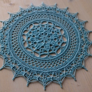 Blue Crochet Doily, 25 Cm, Leilani Doily Designed by Ramalakshmi ...