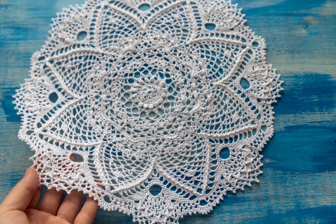 Crochet Doily Angela, 34 Cm, Designed by Patricia Kristoffersen, Cotton ...