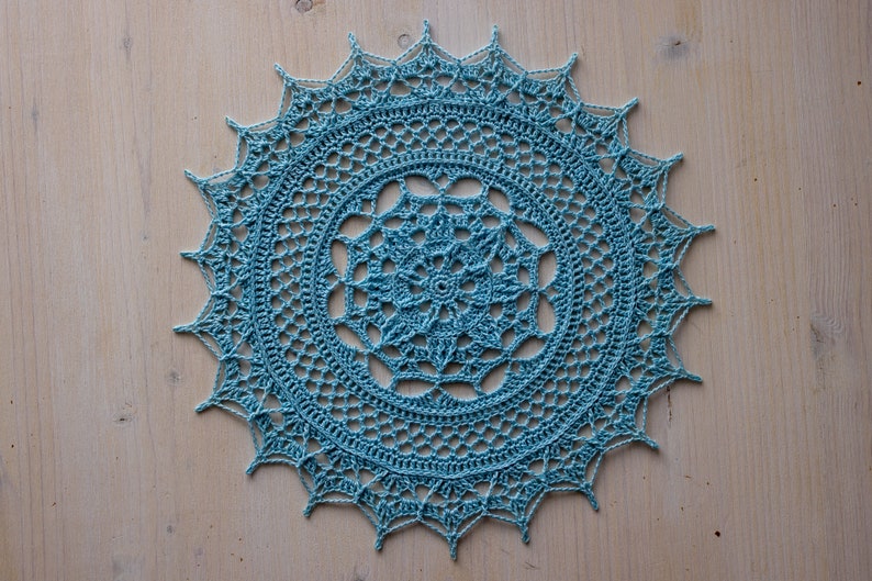 Blue Crochet Doily, 25 Cm, Leilani Doily Designed by Ramalakshmi ...