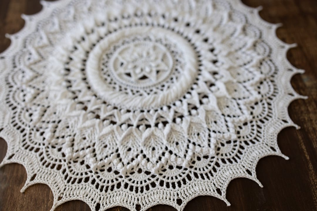 Crochet Doily Edith, 36 Cm, Designed by Grace Fearon, Textured Doily ...