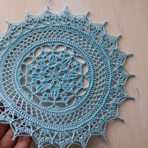 Blue Crochet Doily, 25 Cm, Leilani Doily Designed by Ramalakshmi ...
