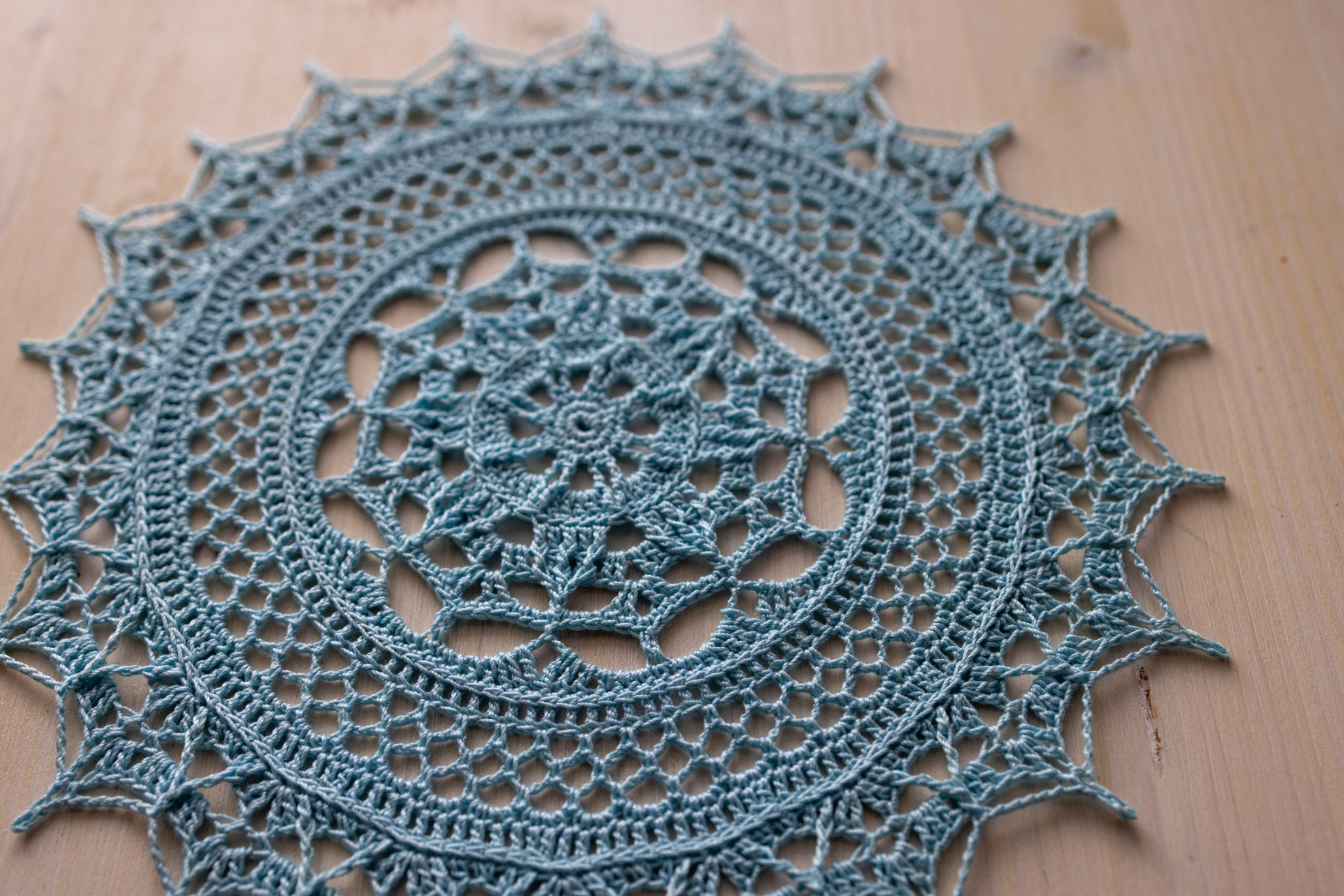 Blue Crochet Doily, 25 Cm, Leilani Doily Designed by Ramalakshmi ...