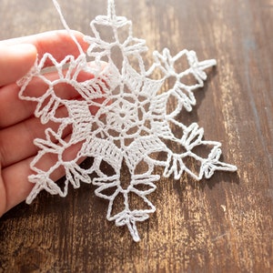 Crochet Snowflake, 13 Cm, Handmade Snowflake, Cotton Snowflake ...
