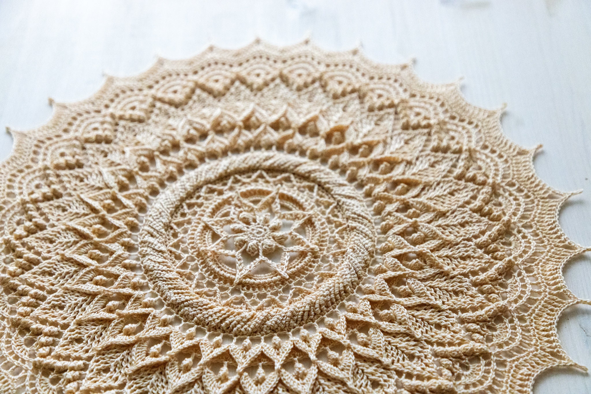 Vintage Style Textured Crochet Doily for Sale, Edith, 36 Cm - Etsy