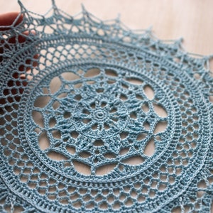 Blue Crochet Doily, 25 Cm, Leilani Doily Designed by Ramalakshmi ...