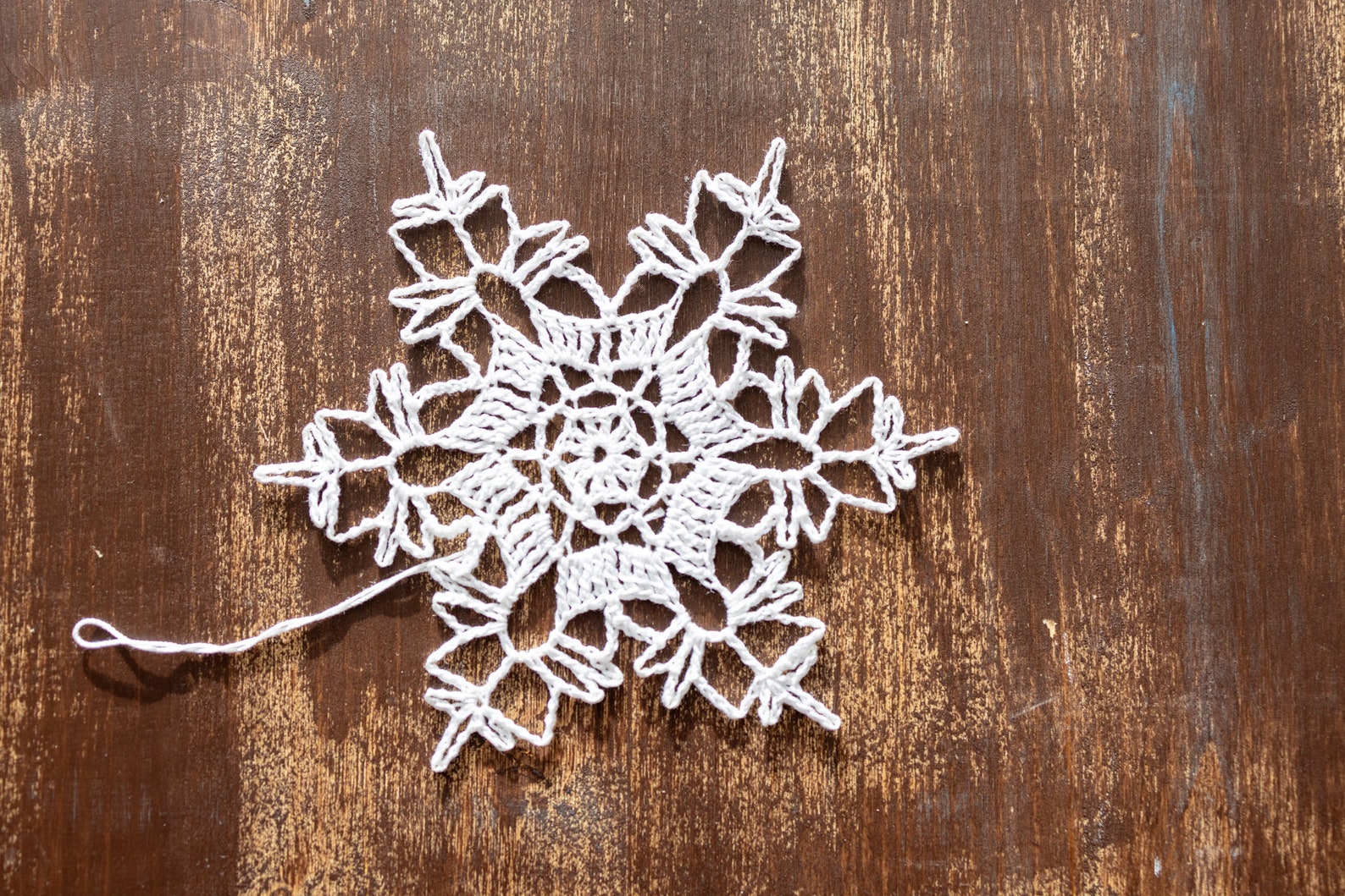 Crochet Snowflake, 13 Cm, Handmade Snowflake, Cotton Snowflake ...
