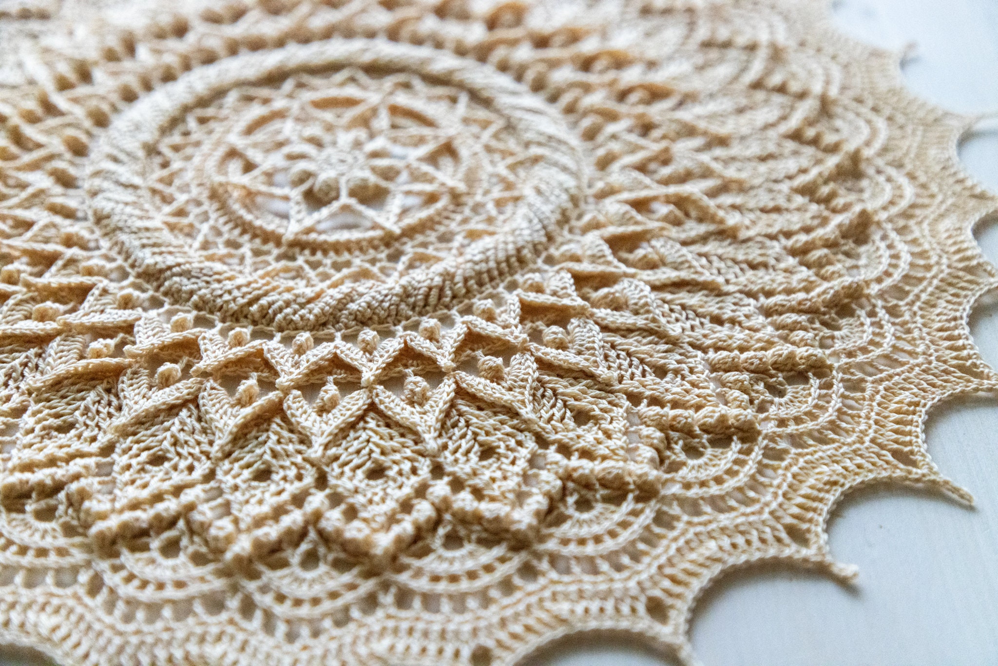 Vintage Style Textured Crochet Doily for Sale, Edith, 36 Cm - Etsy
