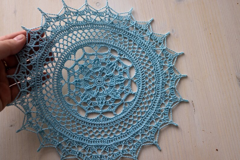 Blue Crochet Doily, 25 Cm, Leilani Doily Designed by Ramalakshmi ...