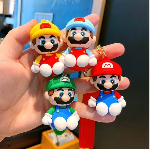 3D Super Mario Keychain Anime Characters Car Accessories - Etsy