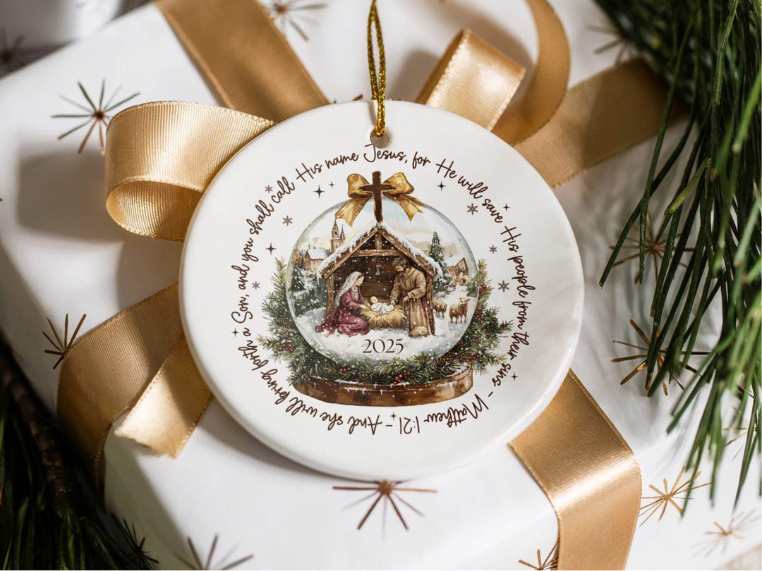 Nativity Ornament, Christian Gifts, Christmas Ornament, Nativity Scene ...