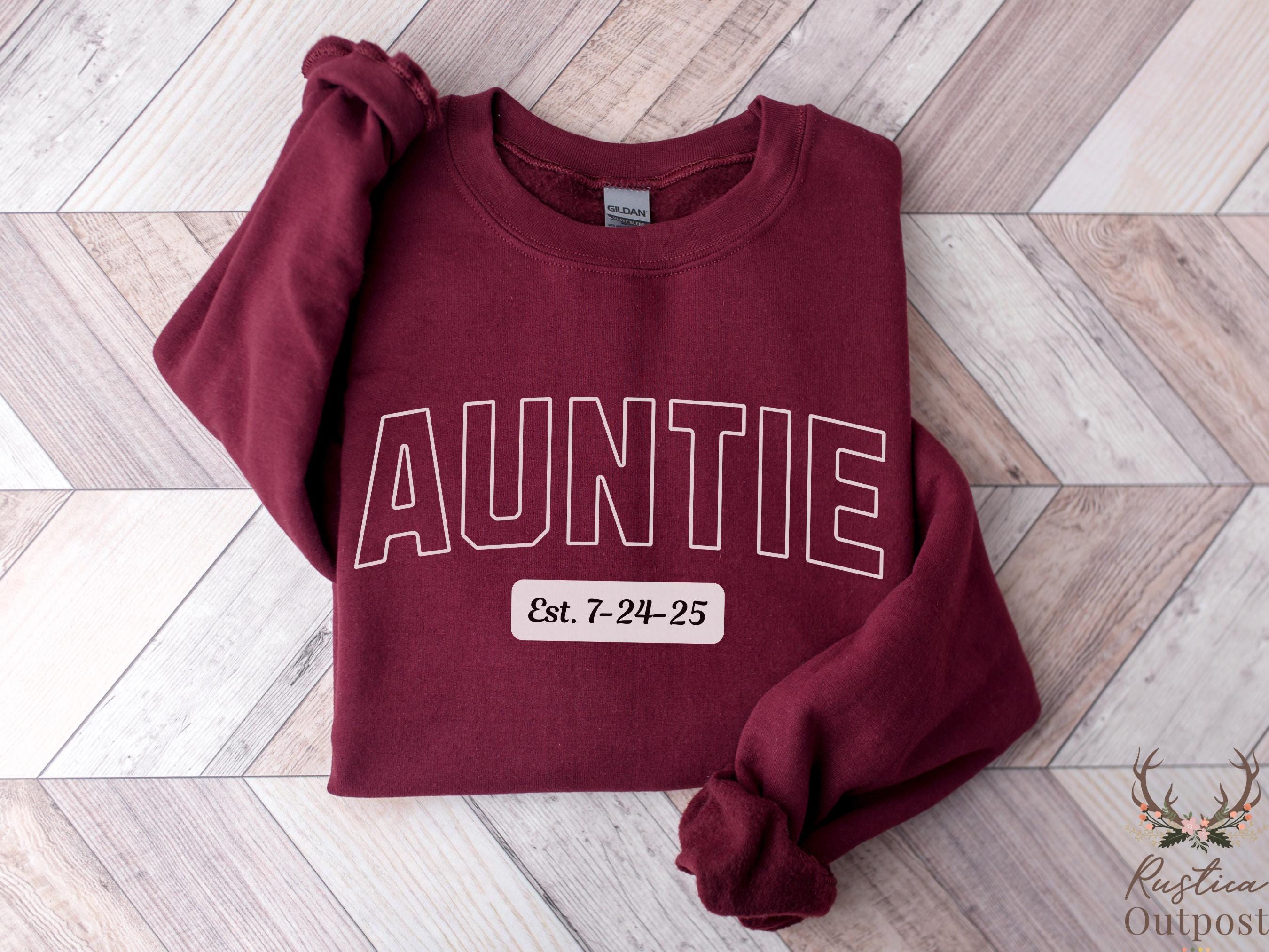 Custom Auntie Uncle Sweatshirt, Personalized Aunt Uncle Est Sweatshirt ...